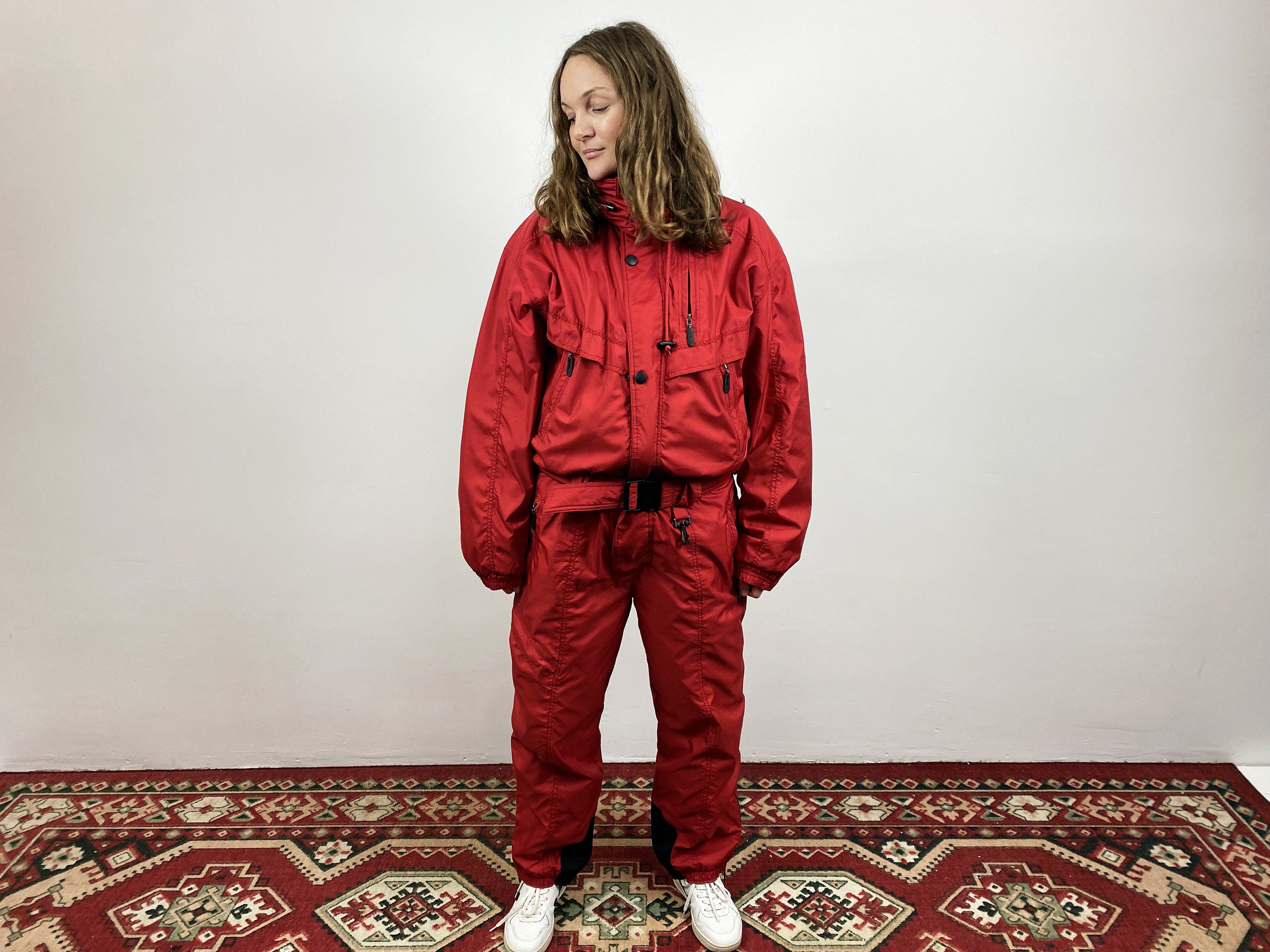 Red One Piece Ski Suit Warm Red Vintage HEAD Snowsuit Hipster Snow ...