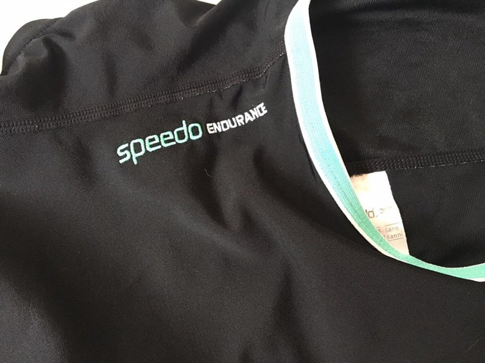 Black Speedo One Piece Swimsuit Blue Colorblock Sports Swim Wear ...