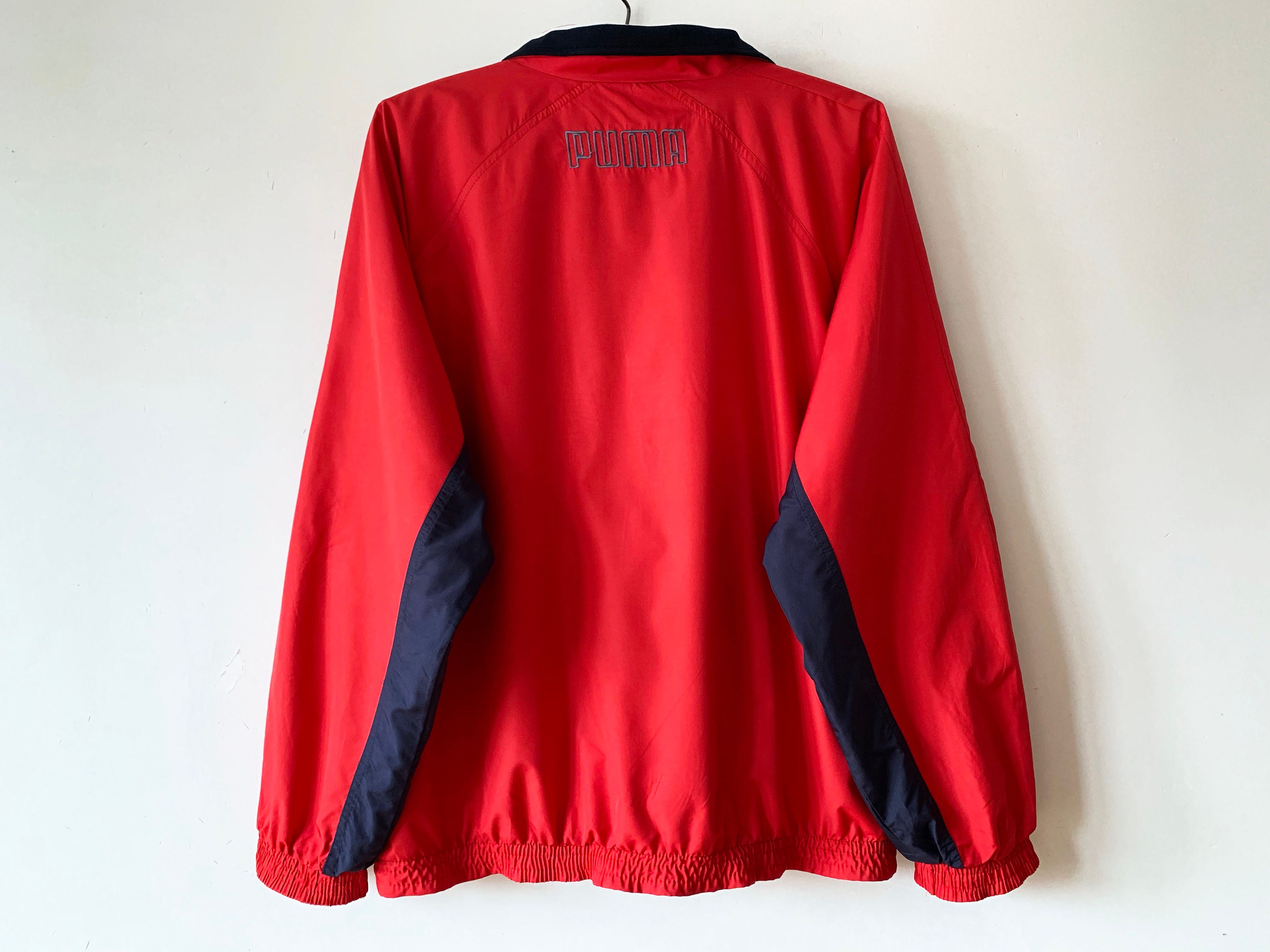 Vintage Red PUMA Jacket Puma Zipper Track Jacket Red Jogging Parka ...