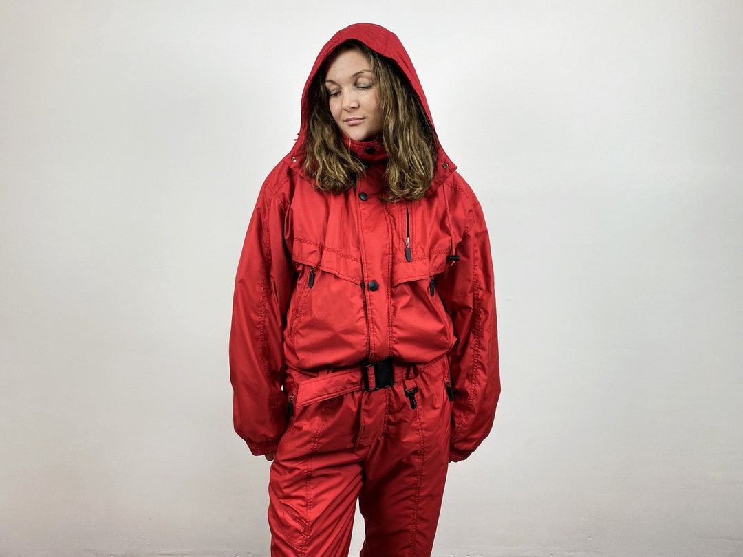 Red One Piece Ski Suit Warm Red Vintage HEAD Snowsuit Hipster Snow ...