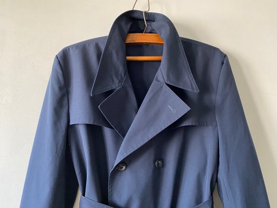 Navy Blue Men's Trench Coat Blue Trench Classic Doubl… - Gem