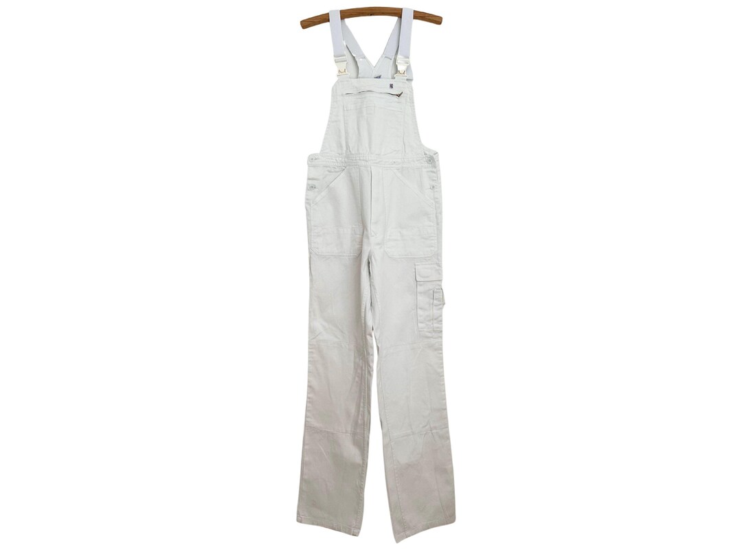 Vintage White Workwear Jumpsuit Overalls | Retro Utility Coveralls ...