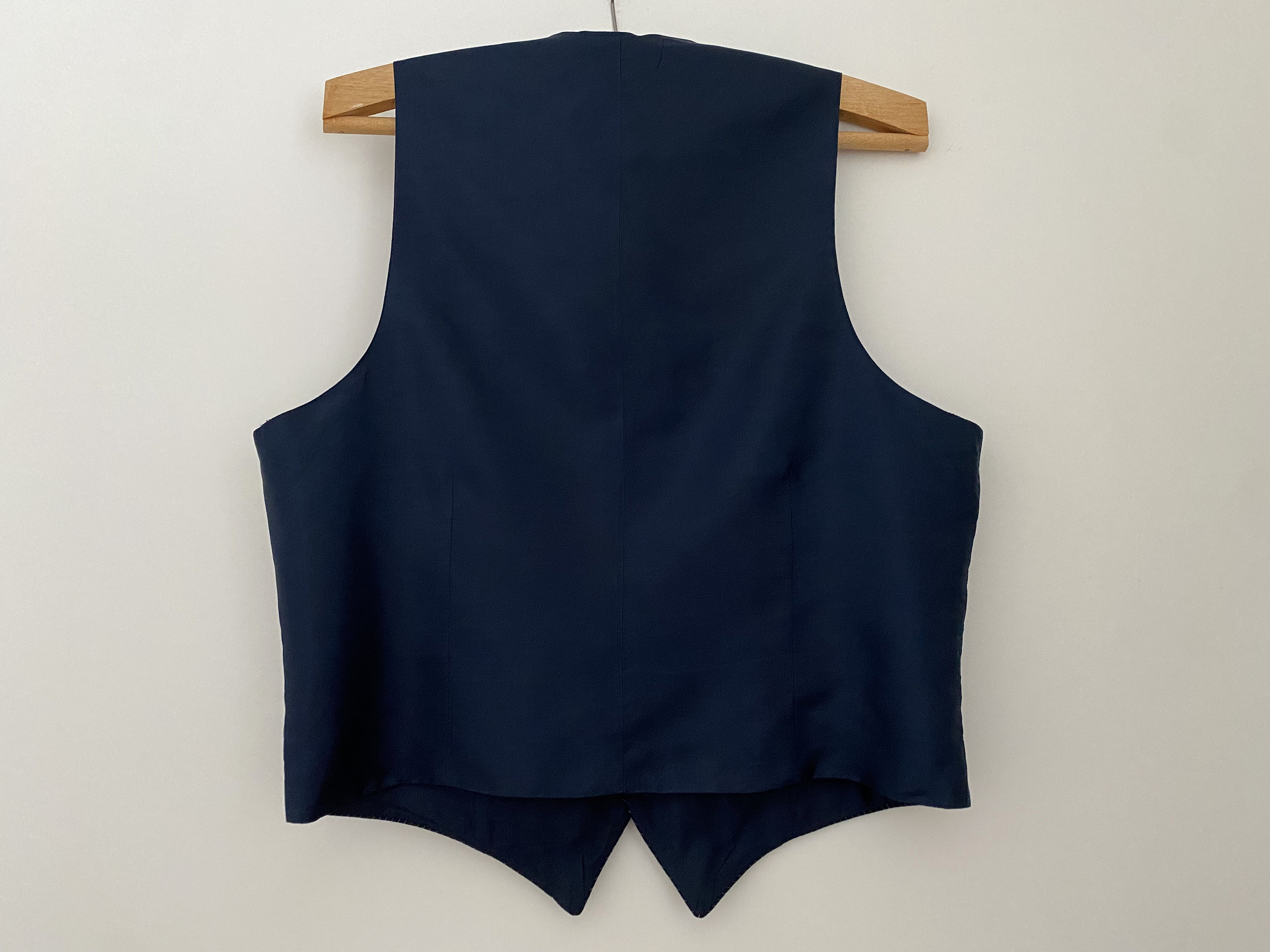 Navy Blue Striped Mens Vest Wool Steampunk Vest Gentlemen's Edwardian ...