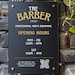 Barber Shop Opening Acrylic Sign, External Business Hours Sign ...