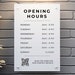 Custom Printed Acrylic Business Hours Sign, Personalised Shop Opening ...