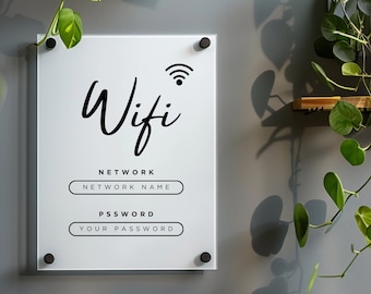 Personalised Wifi Sign for Small Business, Wifi Wall Plaque for Home ...