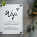 Personalised Wifi Acrylic Sign Small Business, Wifi QR Code Wall Plaque ...