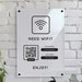 Personalised Wifi Sign for Small Business, Wifi Wall Plaque for Home ...