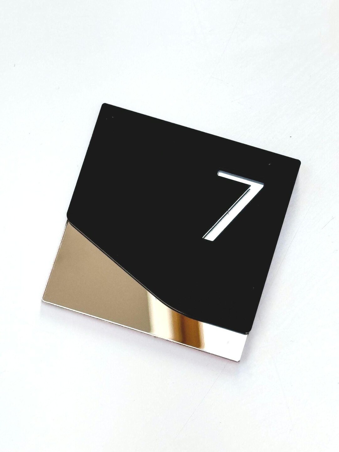 Modern Grey House Sign Gold Acrylic Property Number Marble Apartment ...