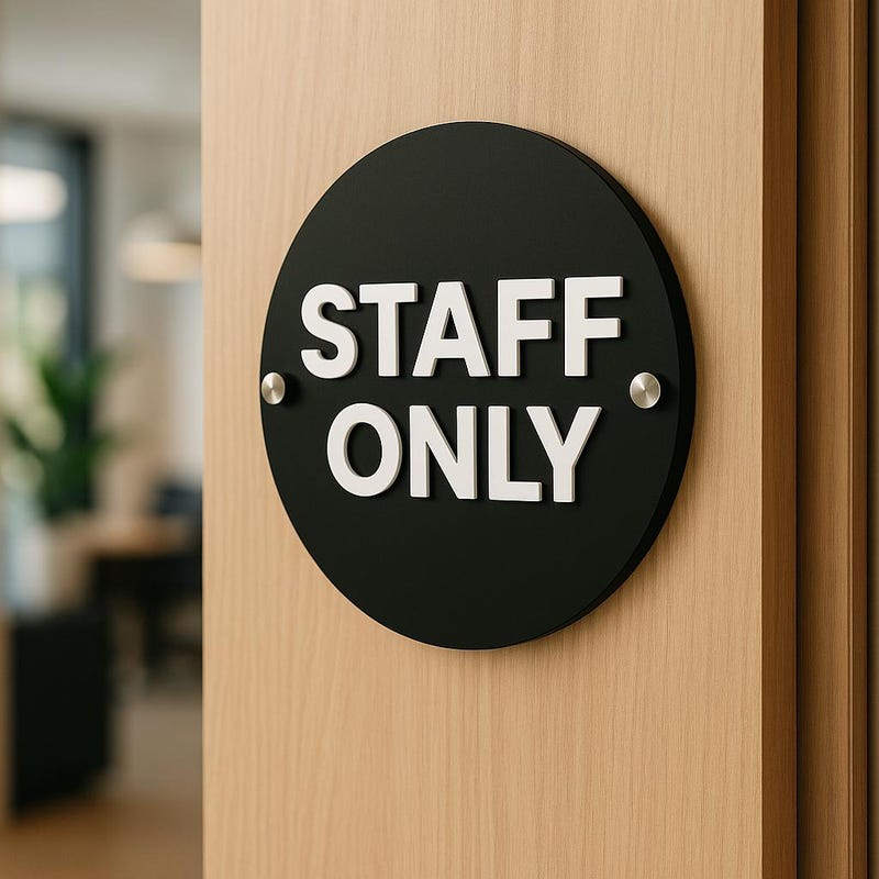 Staff Only Sign - Etsy UK