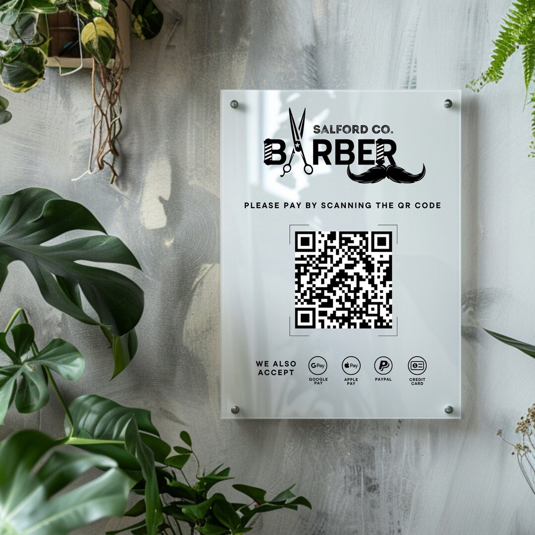 Personalised Scan to Pay Shop Sign for Small Business, Social Media ...