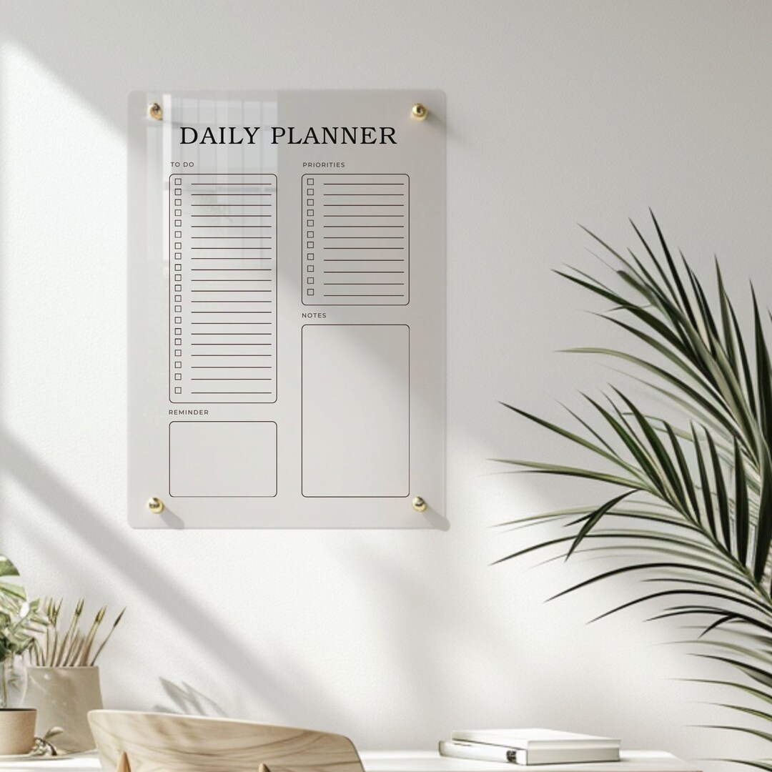 Customisable 2024 Acrylic Wall Planner Personalised, Eco-friendly ...