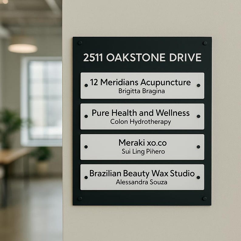 Acrylic Building Directory Sign | Business Registry Sign | Business ...