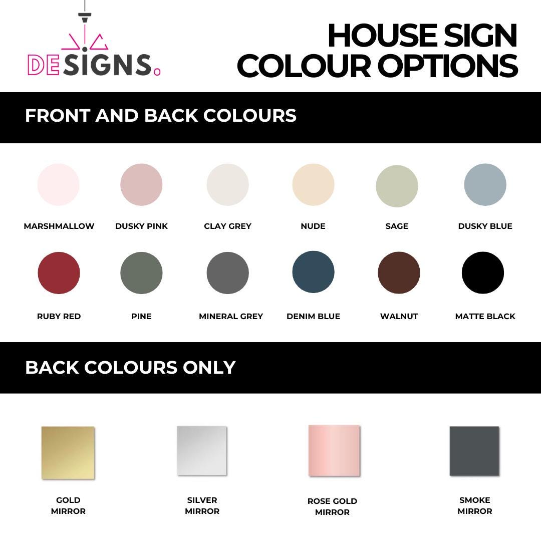 Modern Grey House Sign Silver Acrylic Property Number Marble Apartment ...