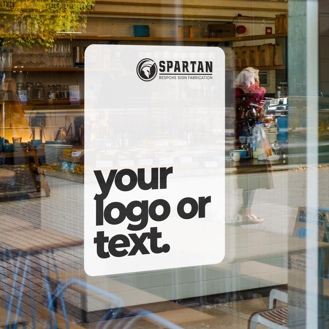 Custom Static Window Cling Decals – Reusable Business Logo Stickers for ...