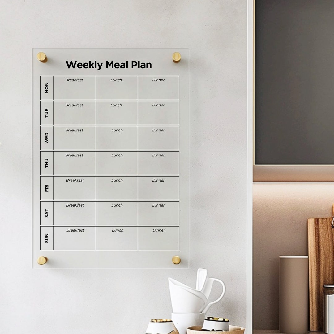 Customisable 2024 Acrylic Wall Planner Personalised, Eco-friendly ...