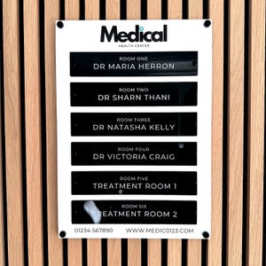 Custom Acrylic Building Directory Sign: Office Suite, Business Registry ...