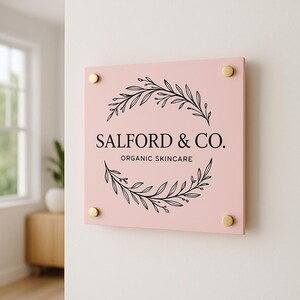 Custom Acrylic Business Wall Logo Sign, Personalised Air BNB ...