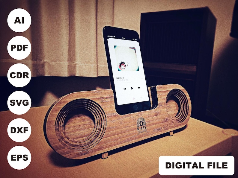 SMARTPHONE PASSIVE SPEAKER Laser Cut File - Etsy
