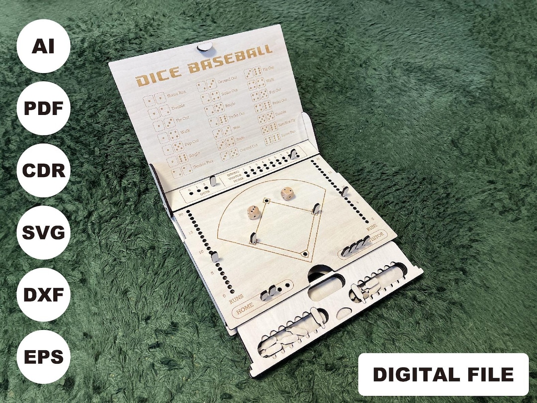 DICE BASEBALL BOX Laser Cut File - Etsy
