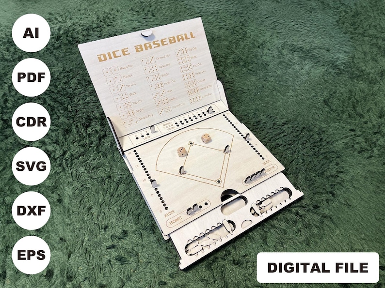 DICE BASEBALL BOX Laser Cut File - Etsy