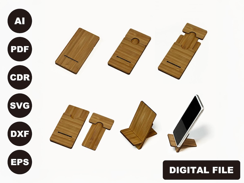 CELL PHONE STAND Laser Cut File - Etsy