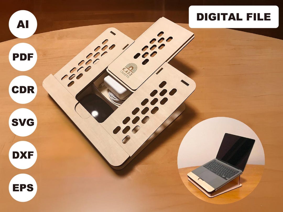 Laptop Stand Laser Cut File - Etsy