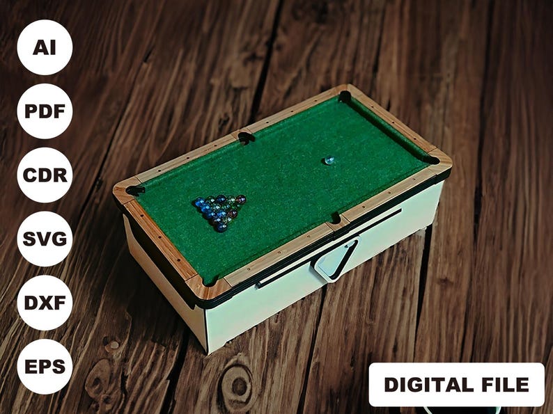 Mini Billiard Table for Marbles Laser Cut File - Etsy