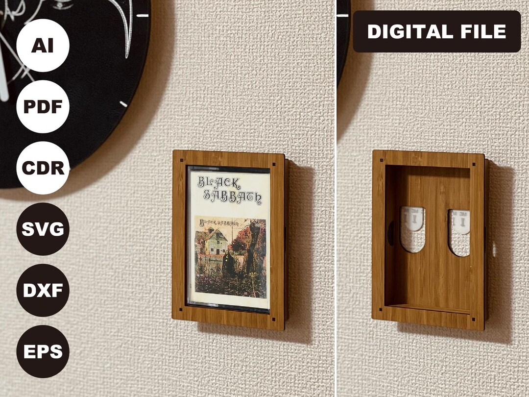 CASSETTE WALL DISPLAY Laser Cut File - Etsy