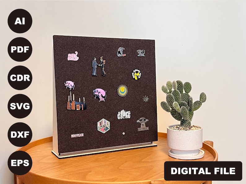 PINS DISPLAY BOARD Laser Cut File - Etsy