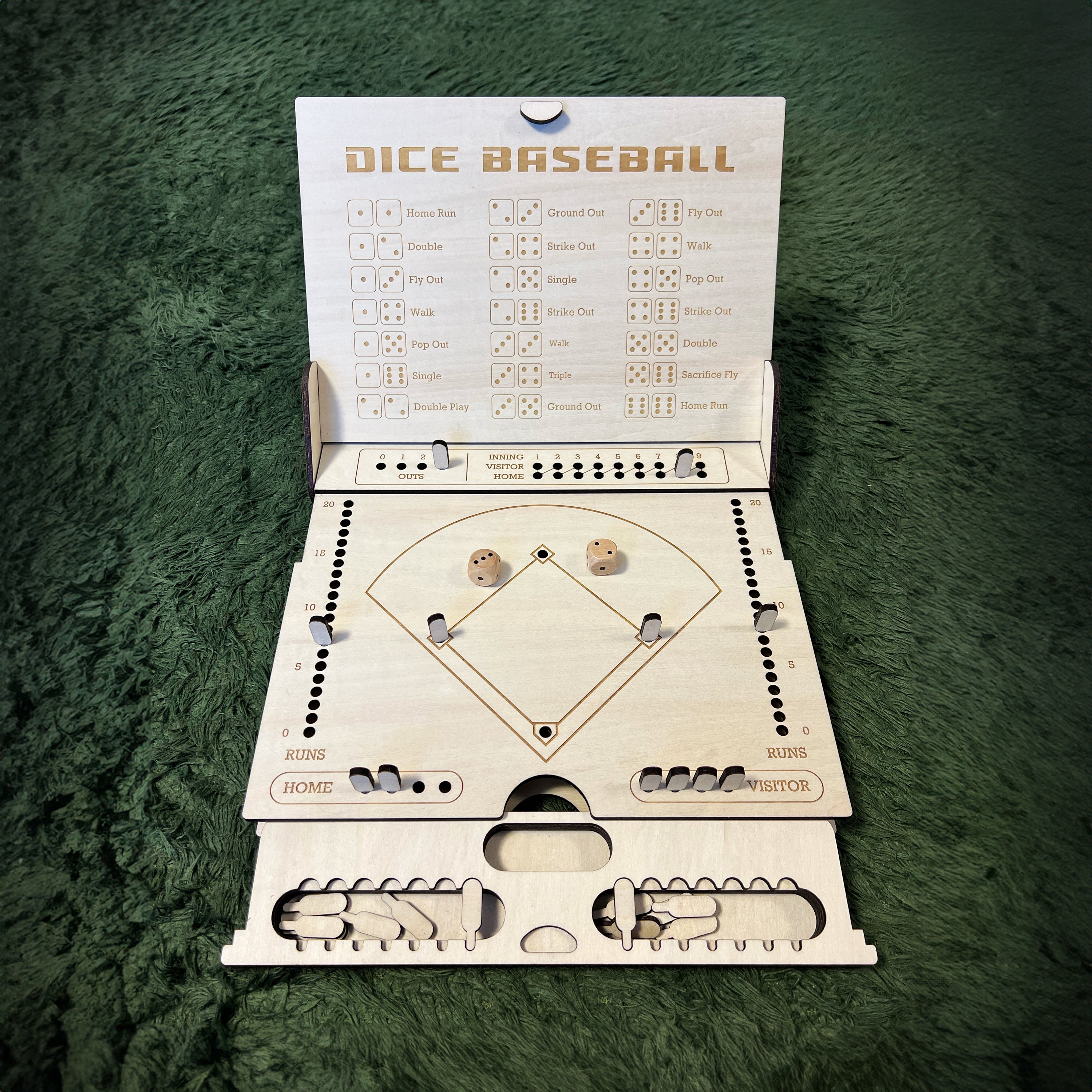 DICE BASEBALL BOX Laser Cut File - Etsy