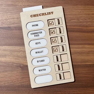 CHECKLIST BOARD Laser Cut File - Etsy