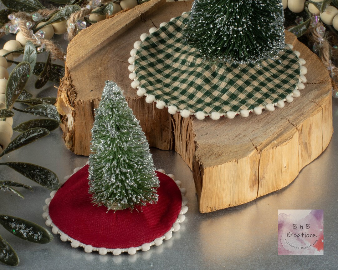 Miniature Tree Skirt - Reversible - Red & Green Buffalo Check ...