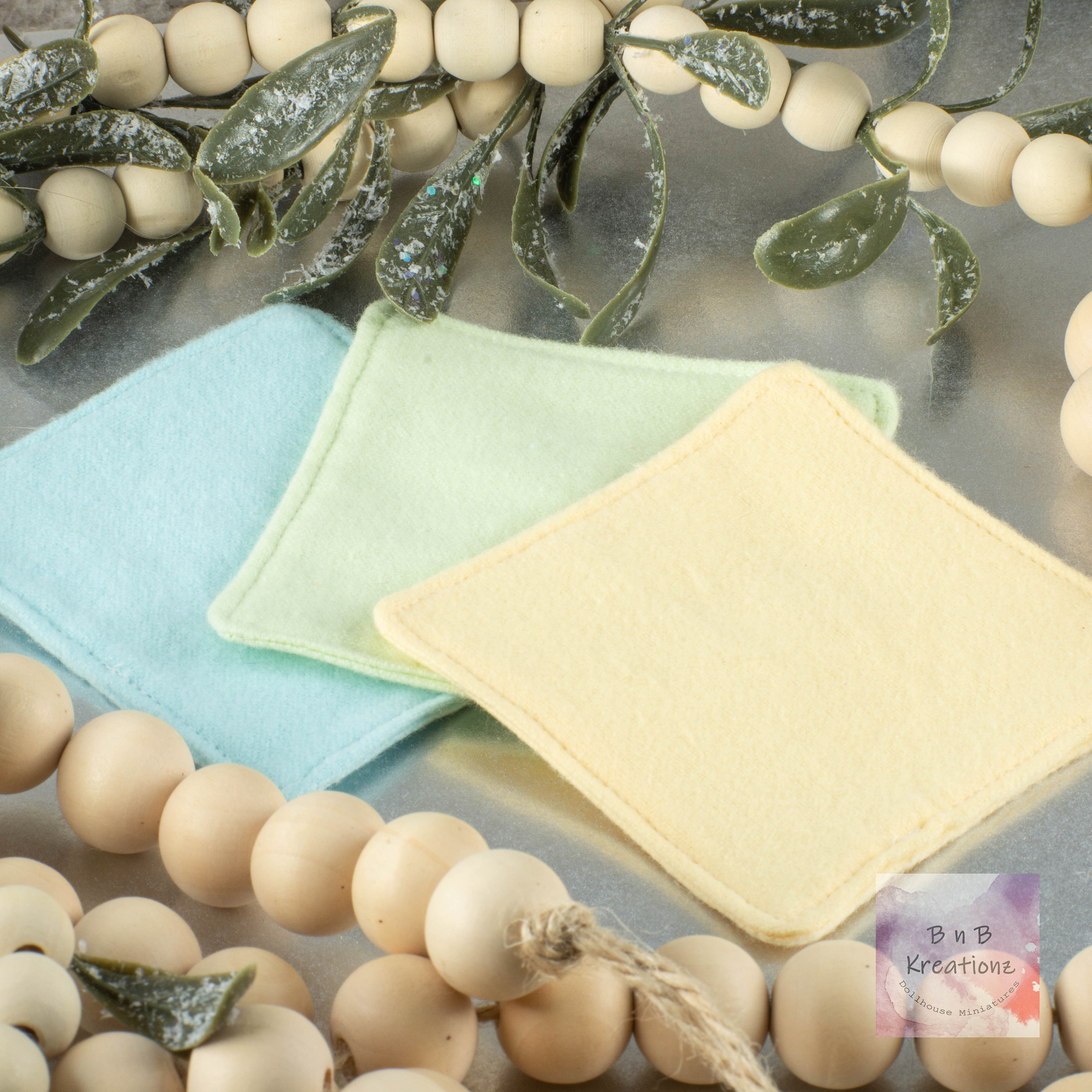 Miniature Baby Blanket in Pastel Flannel for 1:12 Scale Dollhouse ...