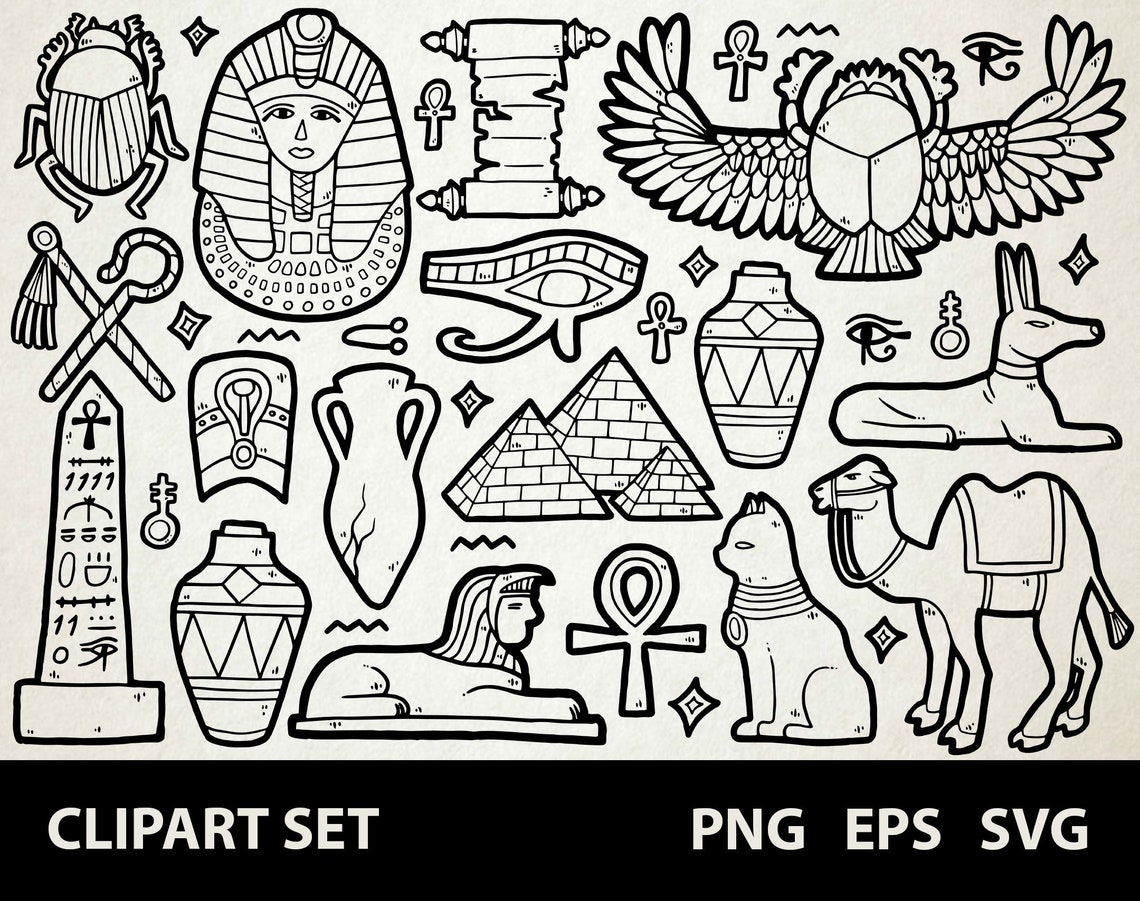 Egypt / Digital Clip Art Graphics / SVG, PNG, EPS / Pyramid, Pharaoh ...