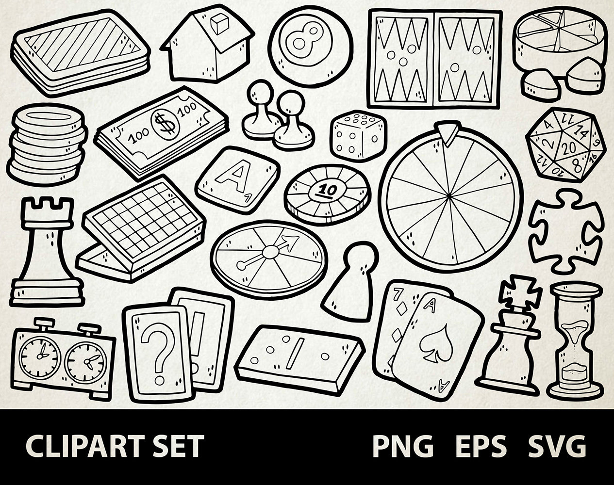 Monopoly Game Pieces Clip Art