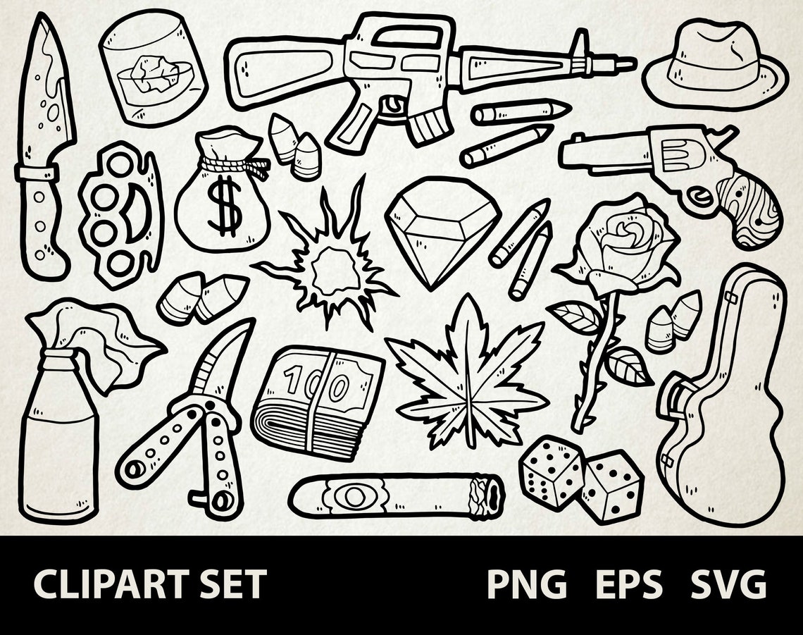 Mafia / Digital Clip Art Graphics / SVG, PNG, EPS / Crime, Money, Drugs ...