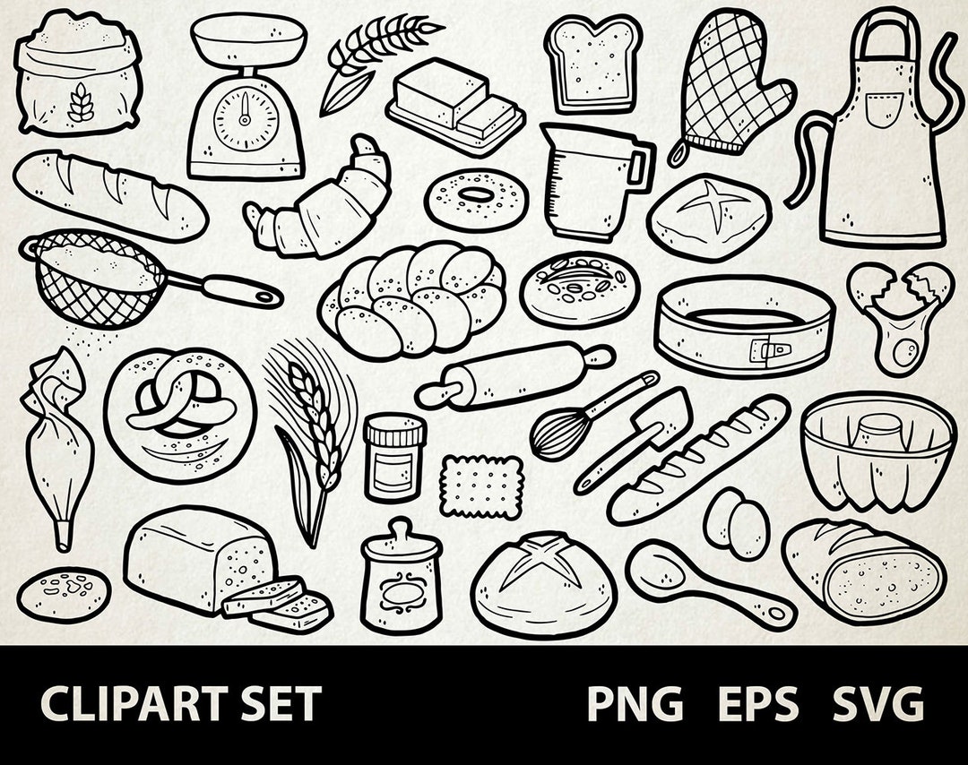 Baking / Digital Clip Art Graphics / SVG, PNG, EPS / Baker, Bakery ...
