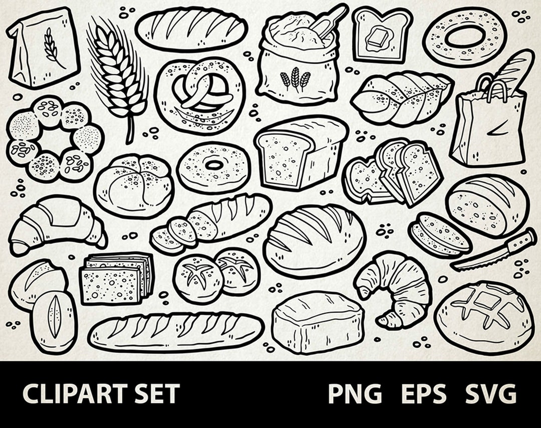 Bread / Digital Clip Art Graphics / SVG, PNG, EPS / Baking, Bakery ...