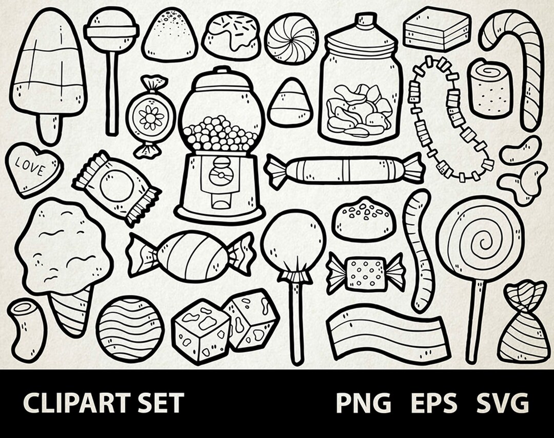 Candy / Digital Clip Art Graphics / SVG, PNG, EPS / Sweets, Chocolate ...