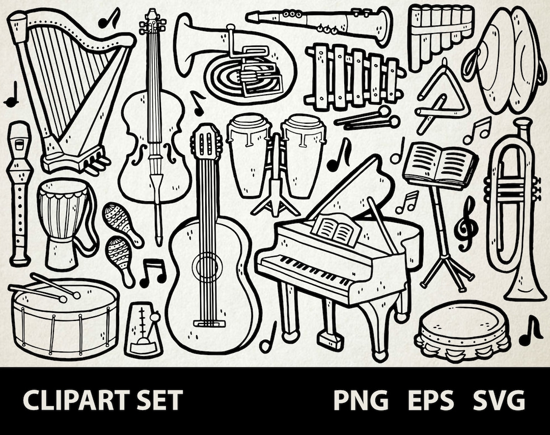 Orchestra / Digital Clip Art Graphics / SVG, PNG, EPS / Instruments ...