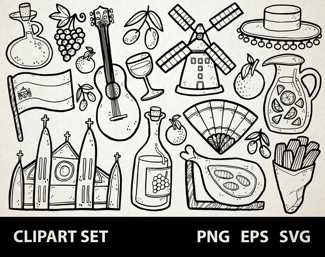 Spain / Digital Clip Art Graphics / SVG, PNG, EPS / Europe, España ...