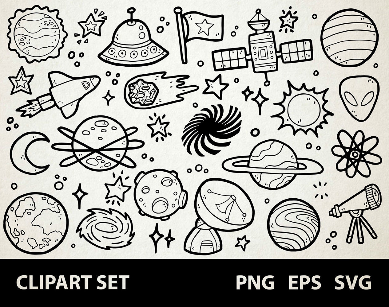 Astronomy / Digital Clip Art Graphics / SVG, PNG, EPS / Space, Universe ...