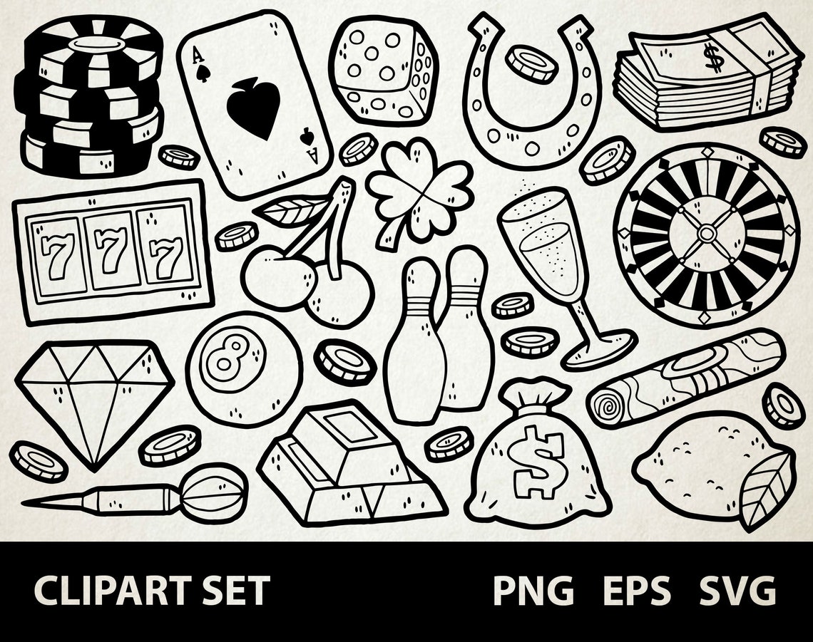 Casino / Digital Clip Art Graphics / SVG, PNG, EPS / Gambling, Slots ...