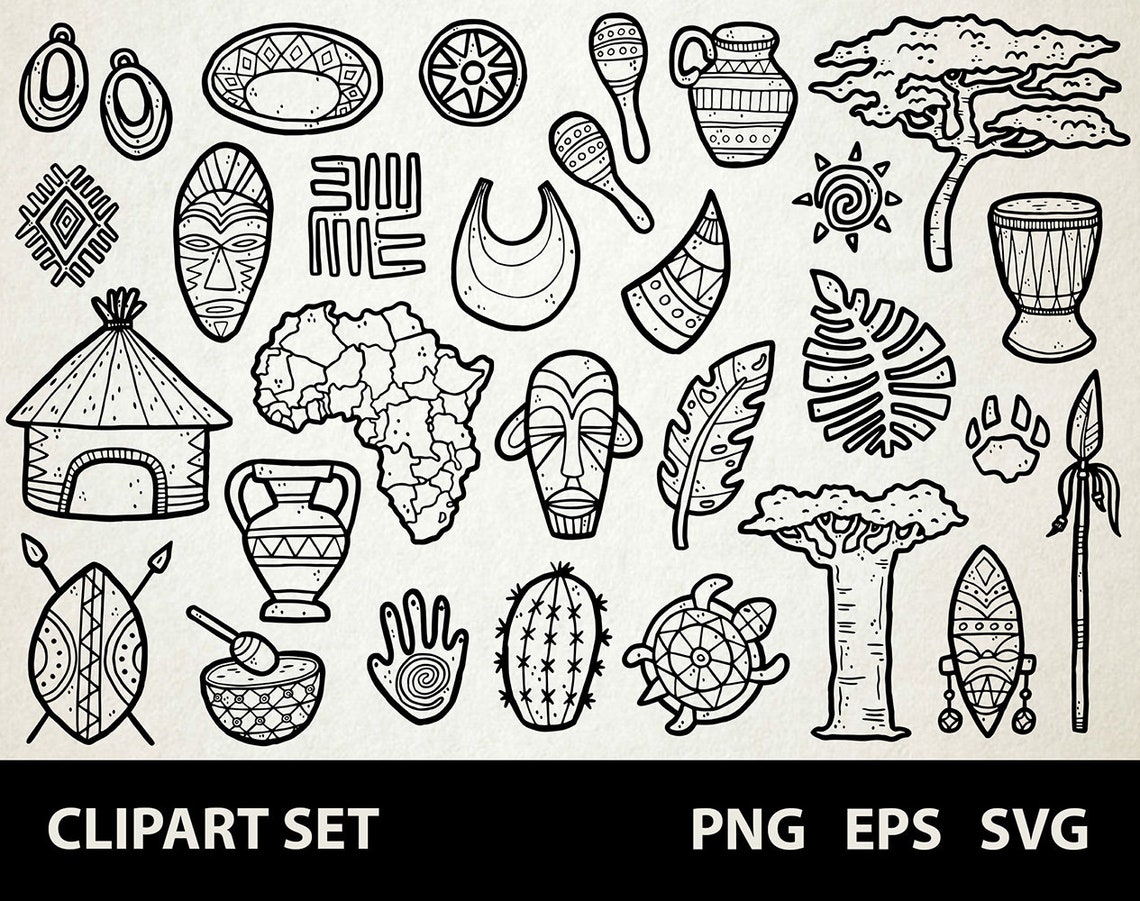 Africa / Digital Clip Art Graphics / SVG, PNG, EPS / Tunisia, Ghana ...