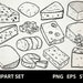 Cheese / Digital Clip Art Graphics / SVG, PNG, EPS / Dairy, Parmesan ...