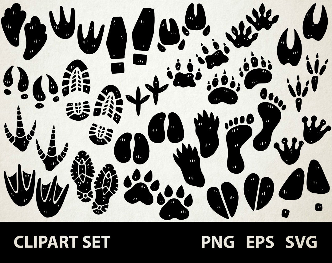 Footprints / Digital Clip Art Graphics / SVG, PNG, EPS / Foot Prints ...