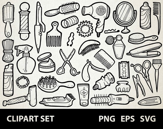 Haarstyling Tools Tekeningen