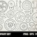 Clock Parts / Digital Clip Art Graphics / SVG, PNG, EPS / Gears ...