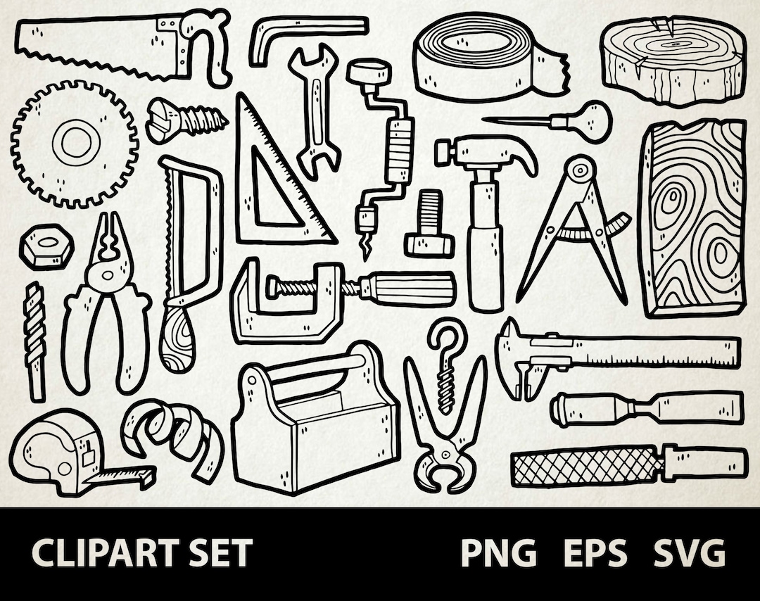 Carpenter / Digital Clip Art Graphics / SVG, PNG, EPS / Wood, Tools ...